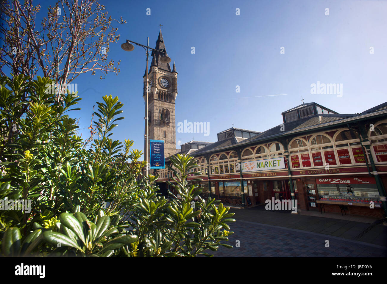 Darlington Clock Tower Stock Photo - Alamy
