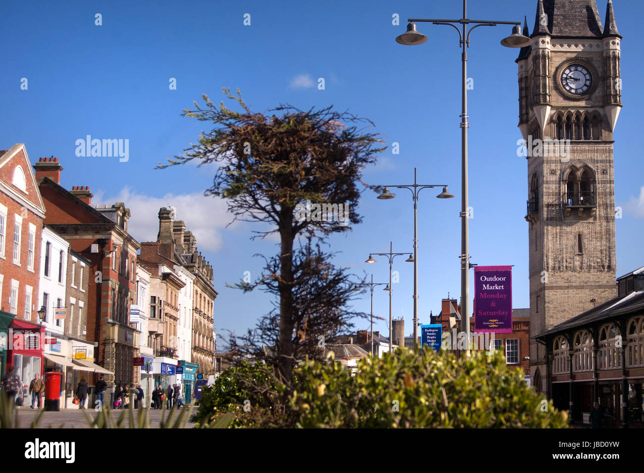 Historic Victorian Clock Tower Darlington High Resolution Stock ...