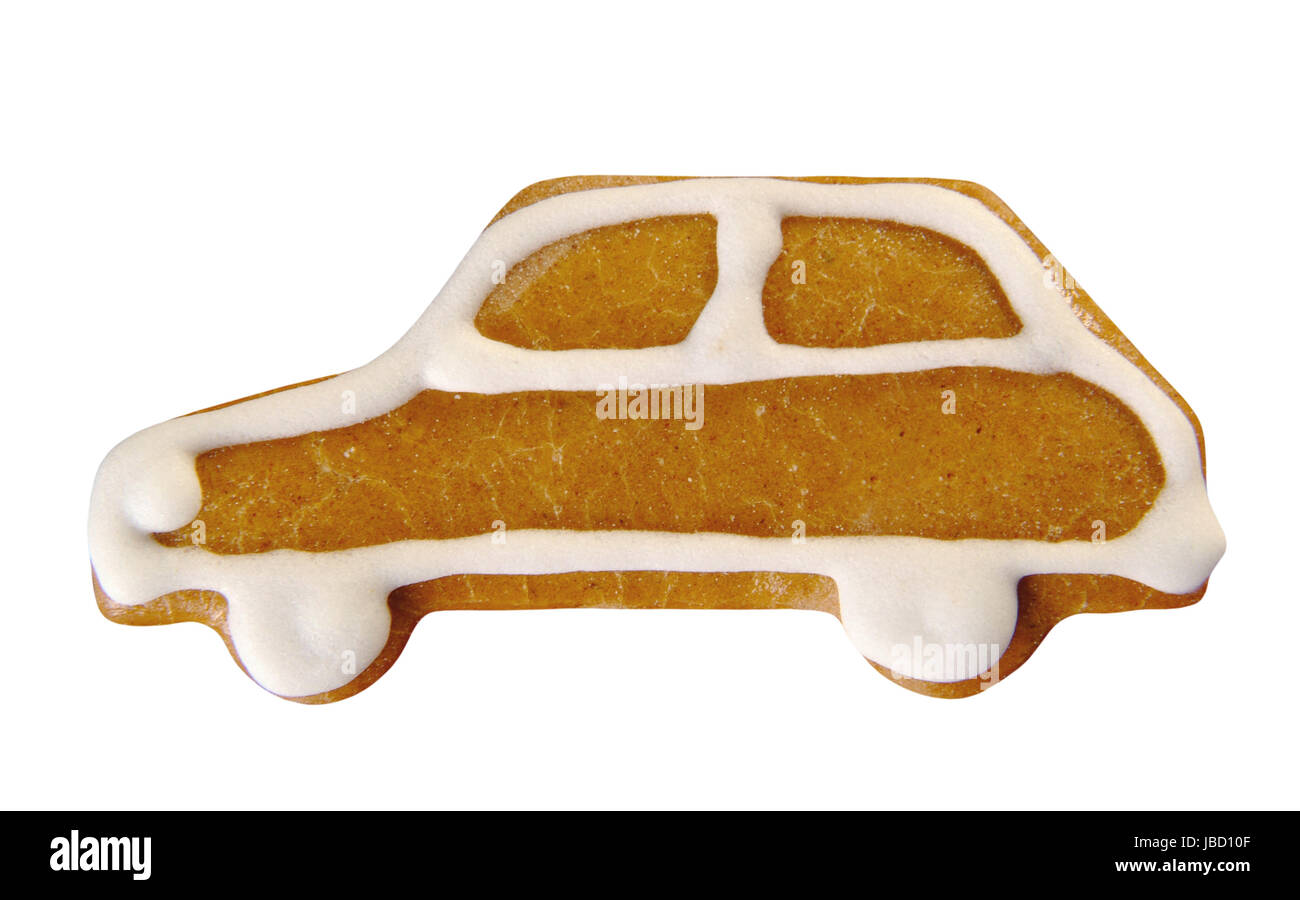 Gingerbread car decorated with sugar icing Stock Photo - Alamy