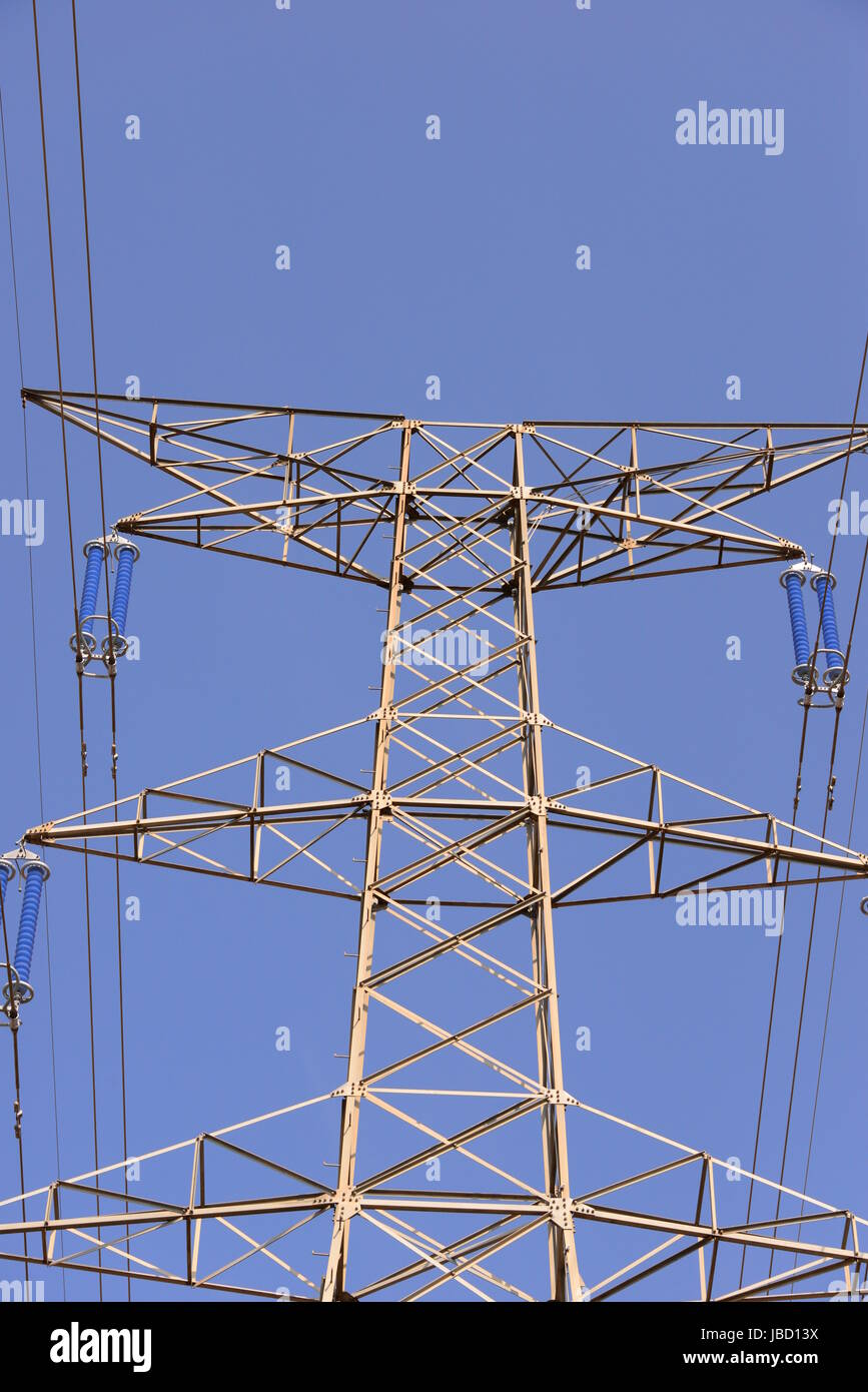 high-voltage line - spain Stock Photo - Alamy