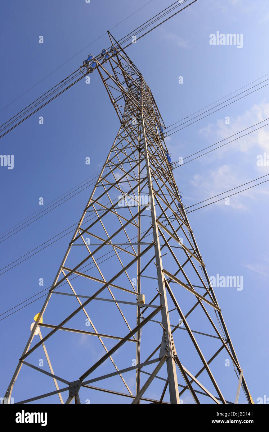 high-voltage line - spain Stock Photo - Alamy