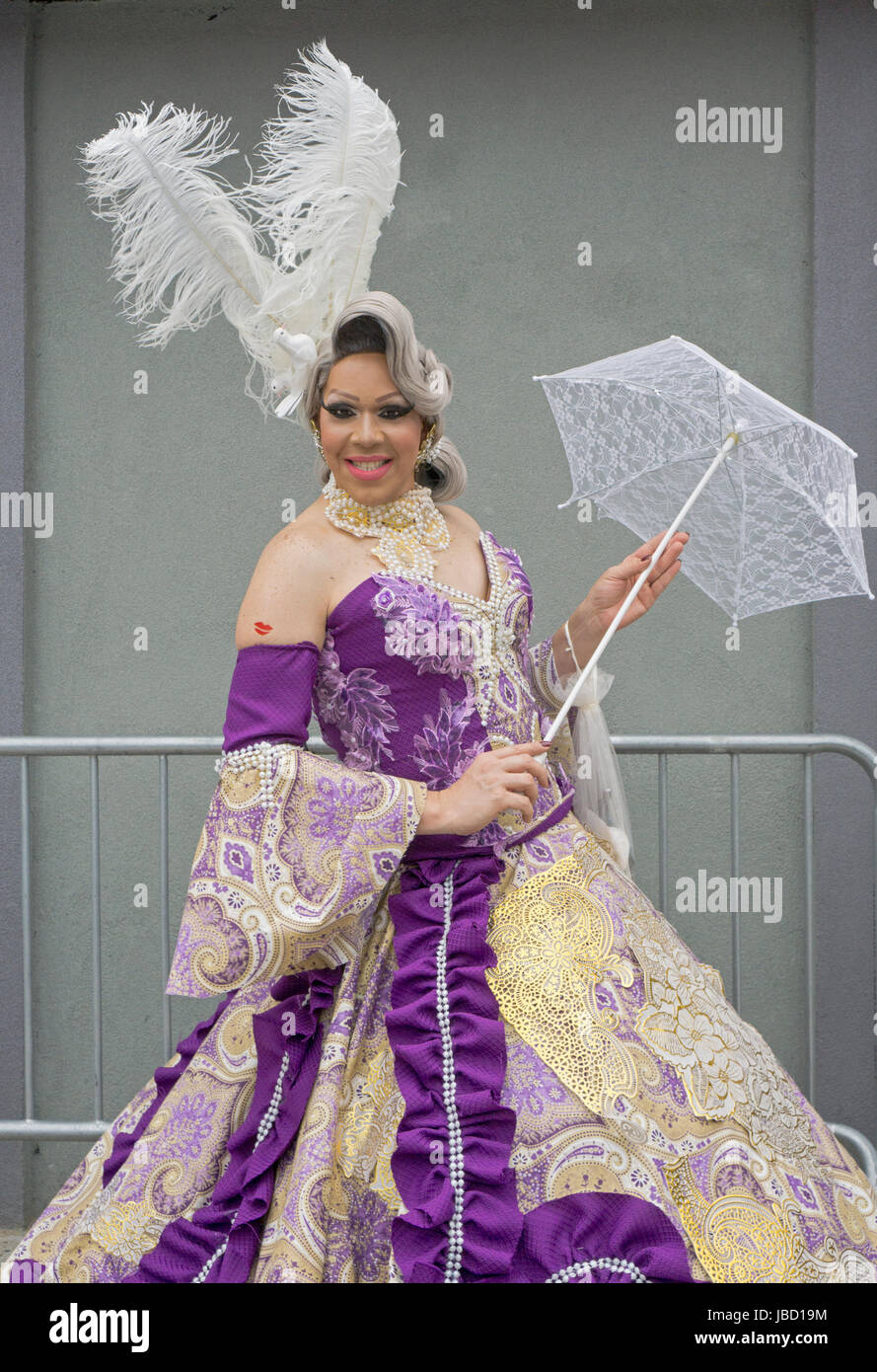 A transgender woman at the Queens Pride Parade in Jackson Heights ...