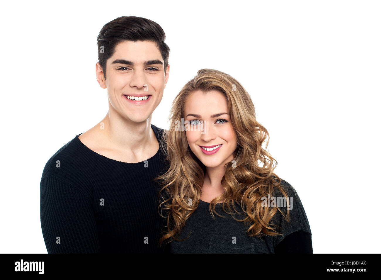 Studio shot of a charming young couple, white background Stock Photo ...
