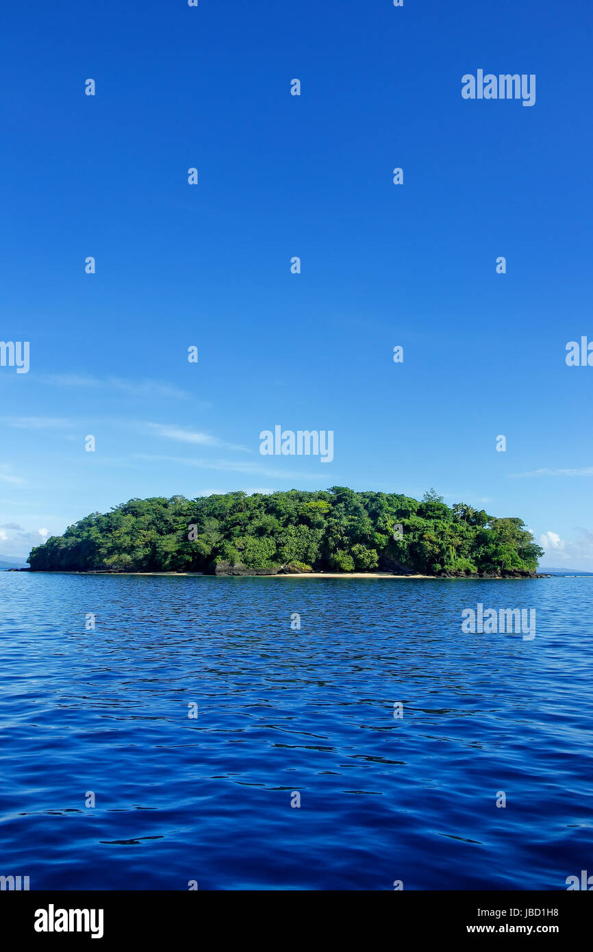 Small island off the coast of Taveuni, Fiji. Fiji is an archipelago of ...