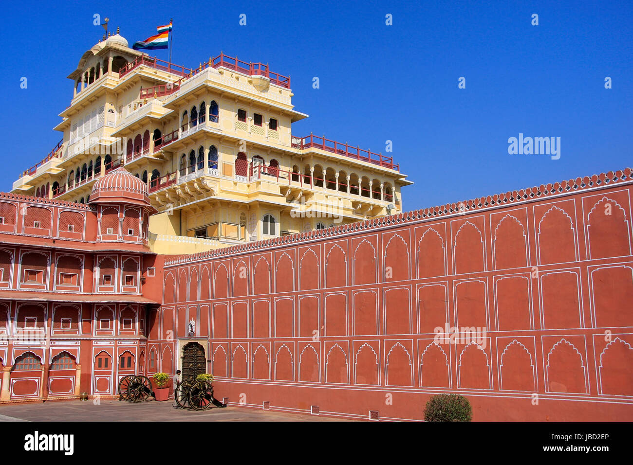 Chandra Mahal in Jaipur City Palace, Rajasthan, India. Palace was the ...