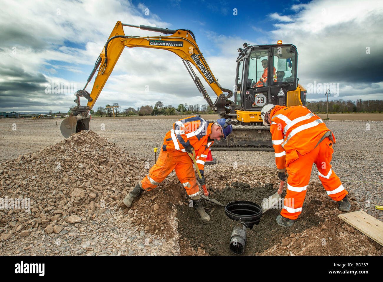 Rail Construction Workers Stock Photo - Alamy