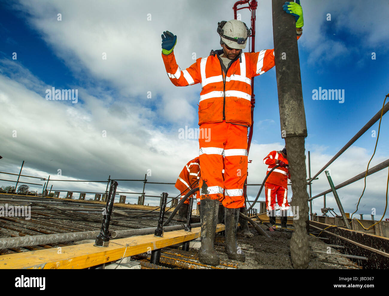 Rail Construction Workers Stock Photo - Alamy
