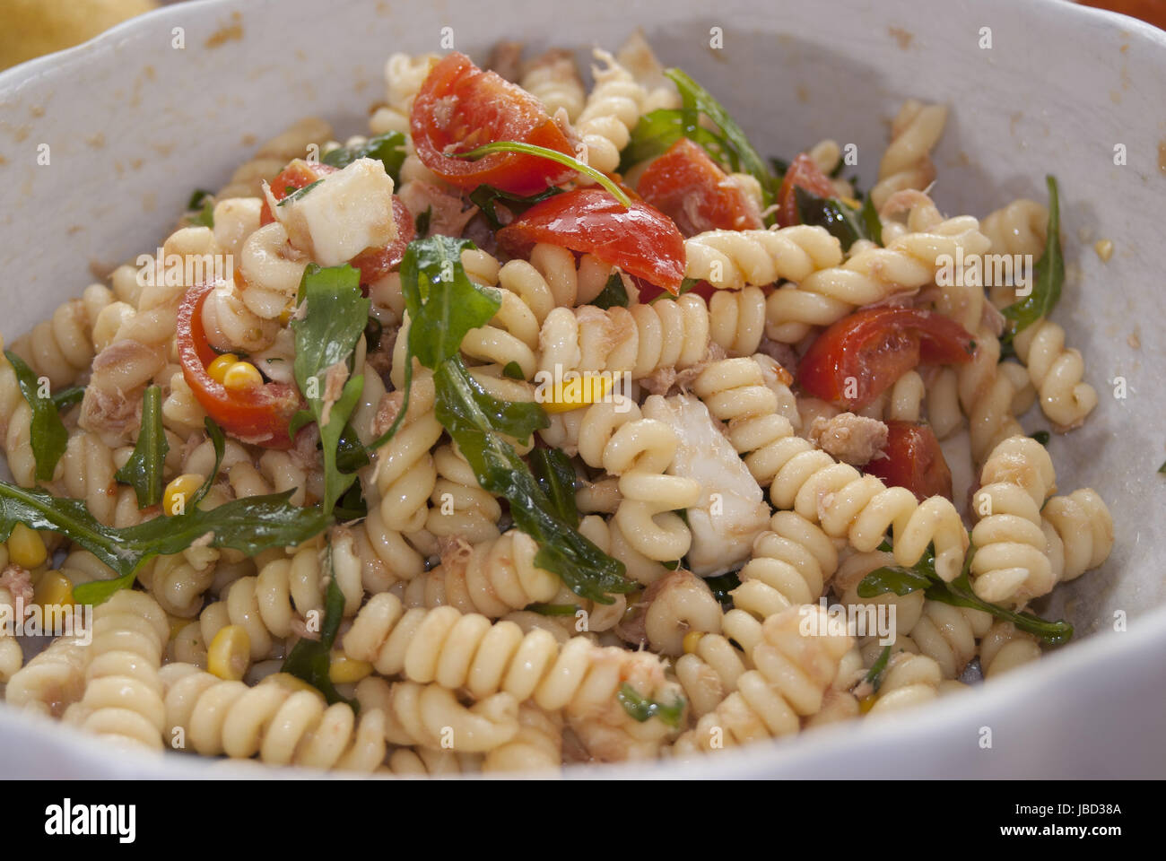 a traditional and typical italian summer dish: pasta salad Stock Photo ...