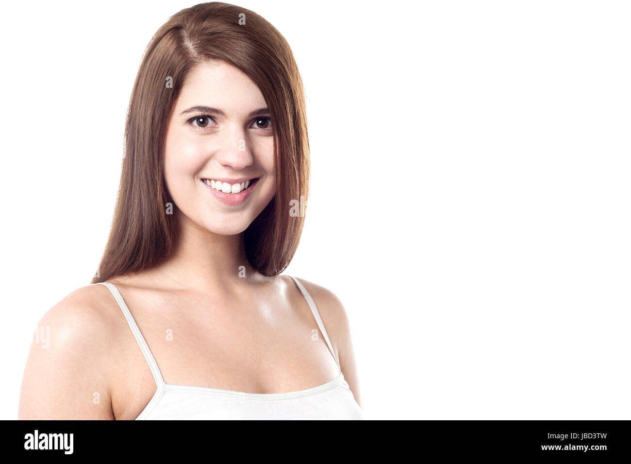 Cute female posing with radiant smile Stock Photo - Alamy