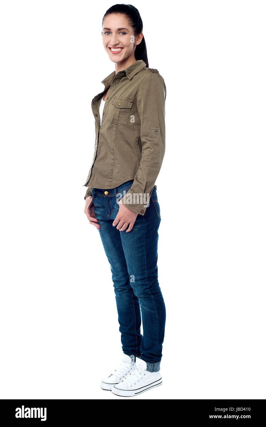 Trendy girl in smart casual clothes Stock Photo - Alamy