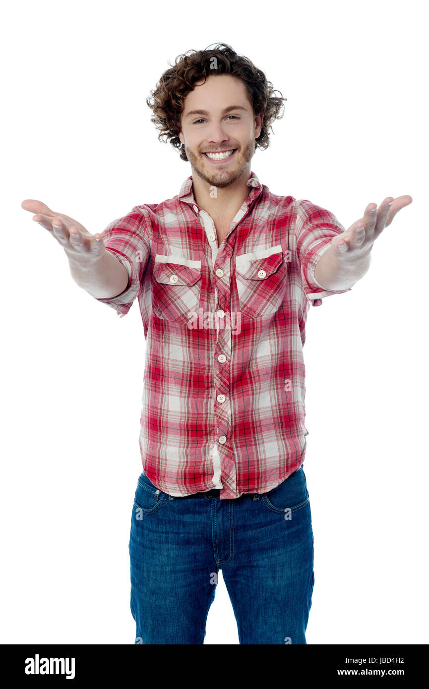 Guy expressing his love for you Stock Photo - Alamy