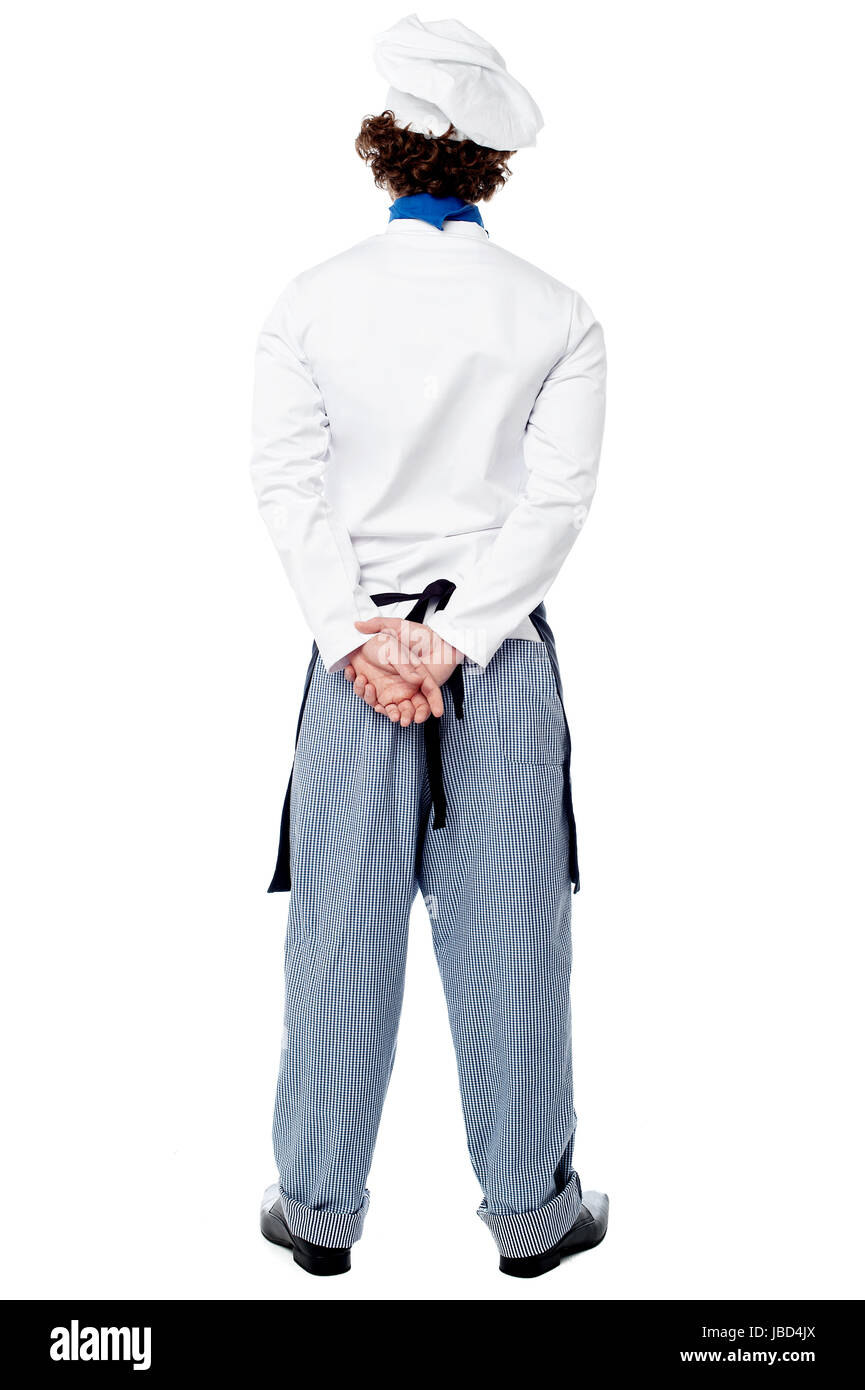 Rear view male chef hi-res stock photography and images - Alamy