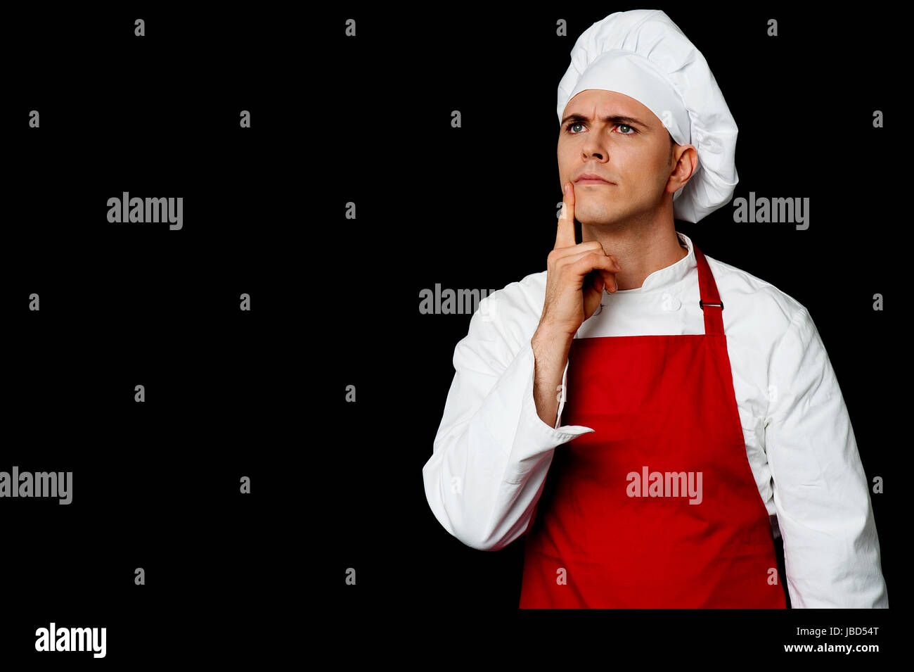 Male chef thinking idea in hi-res stock photography and images - Alamy