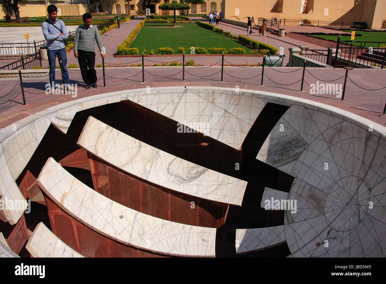 Sundial at Astronomical Observatory Jantar Mantar in Jaipur, India. It ...