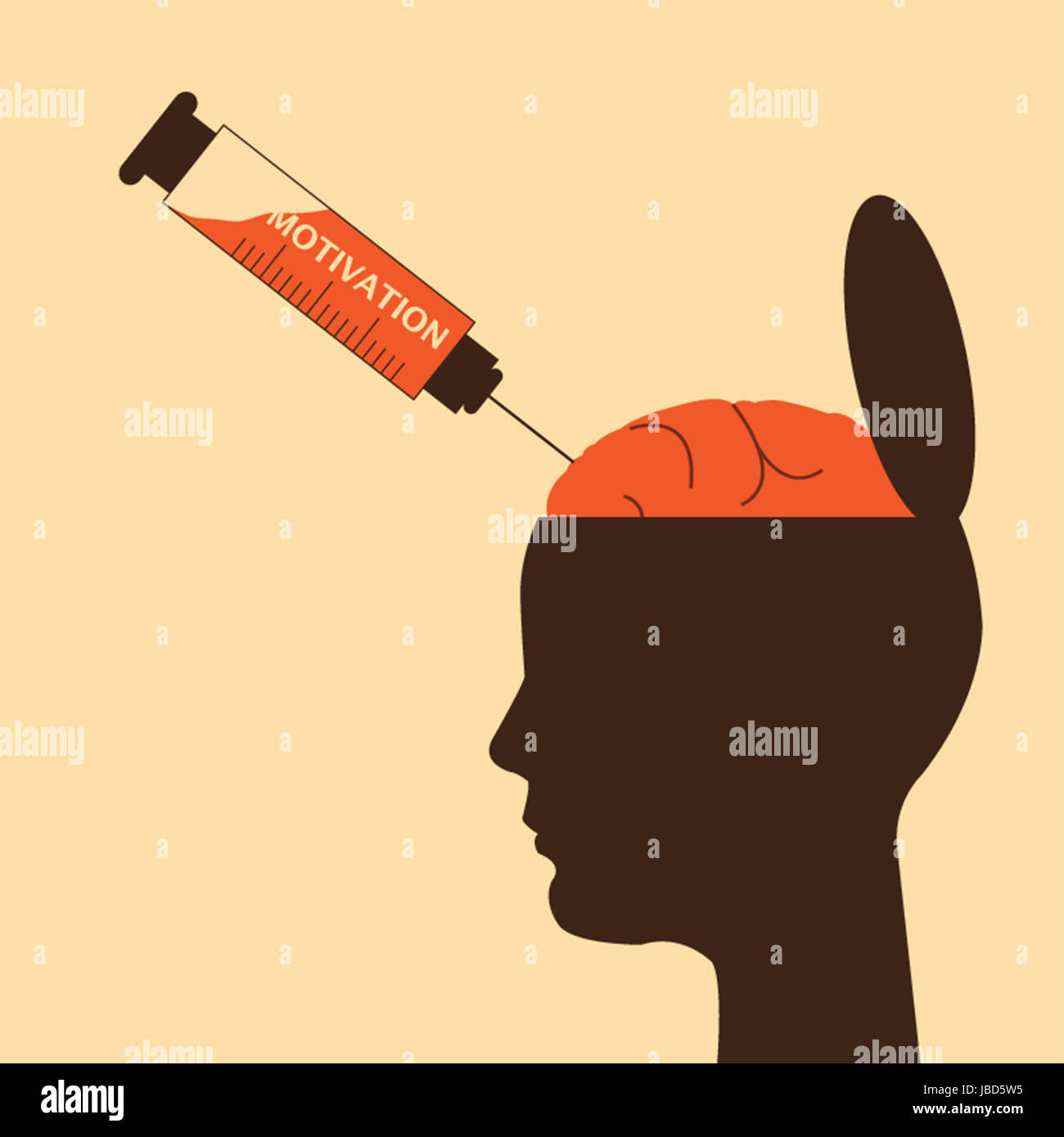 Brain medication. Pills and syringes and a human brain Stock Photo - Alamy