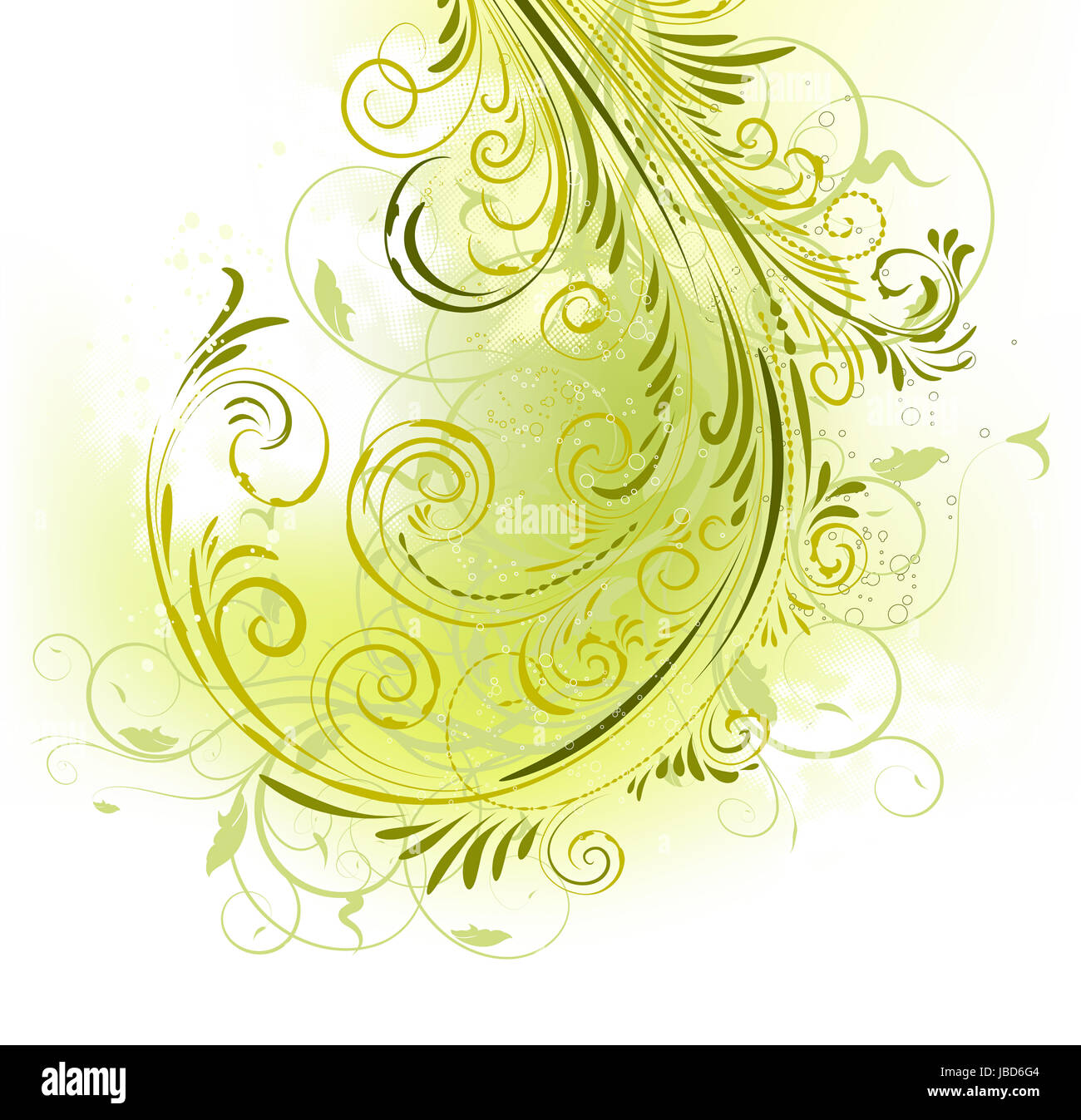 Beautiful floral ornate green design (vector format Stock Photo - Alamy