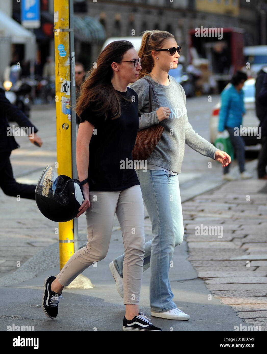 Beatrice Borromeo shopping with a friend in Milan Featuring: Beatrice ...