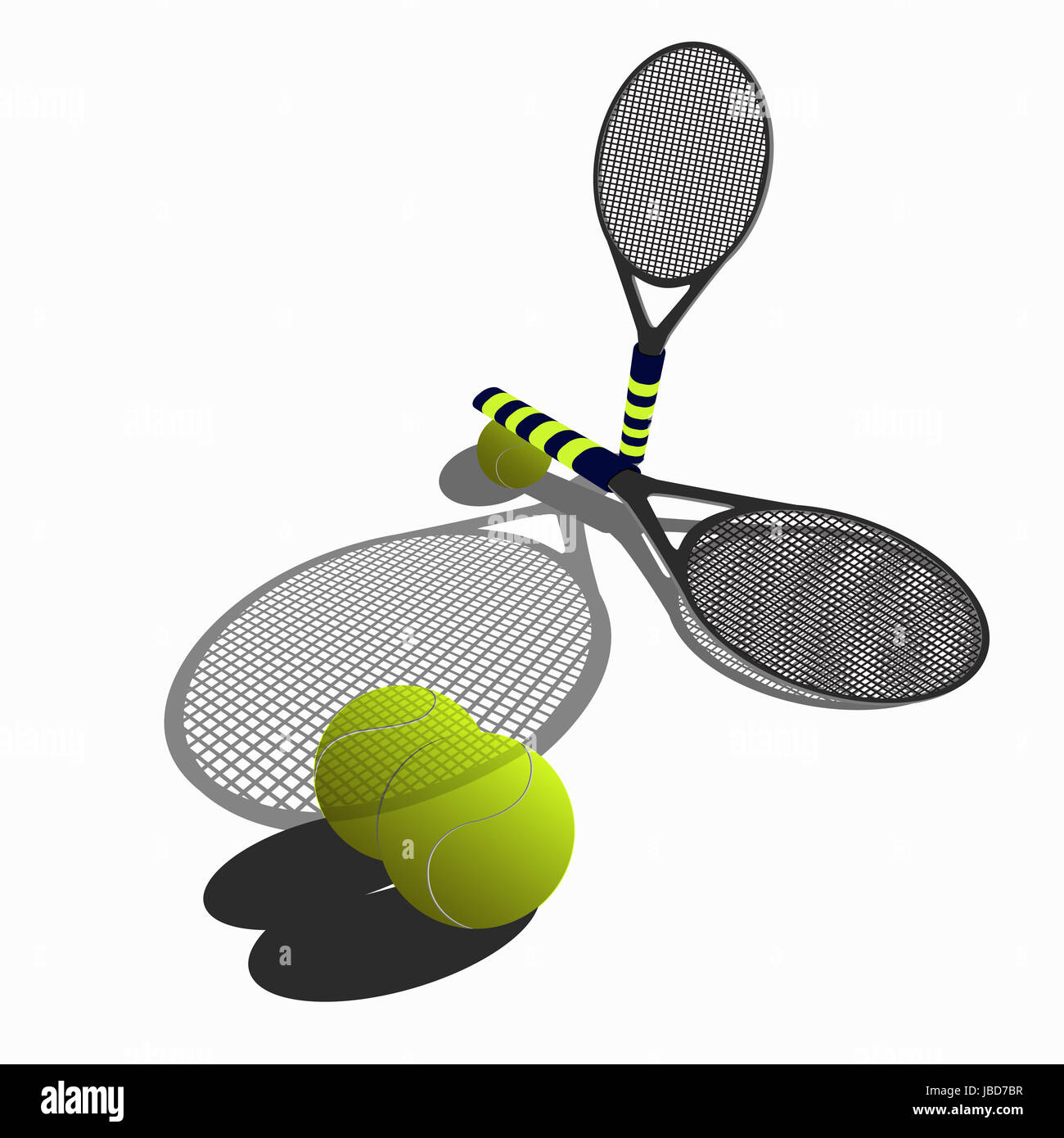Tennis balls and rackets for tennis Stock Photo - Alamy