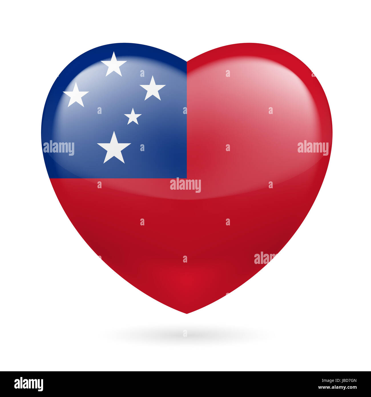 Heart with Samoan flag colors. I love Samoa Stock Photo - Alamy