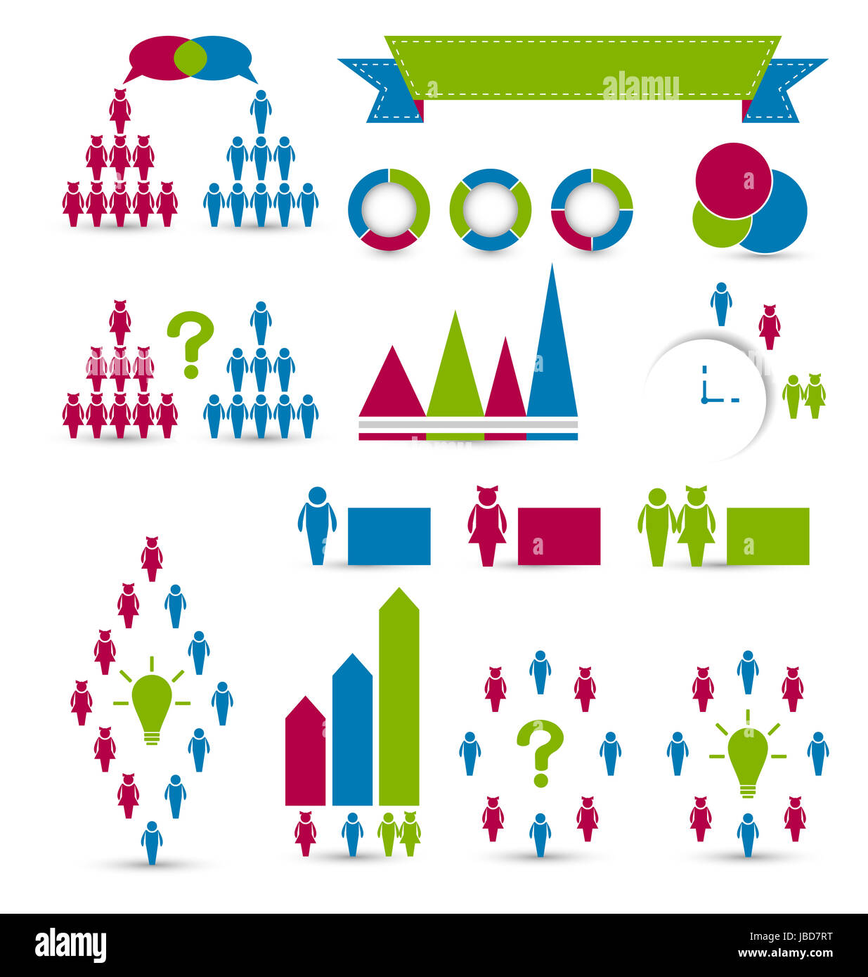 Illustration set human infographic design elements Stock Photo - Alamy