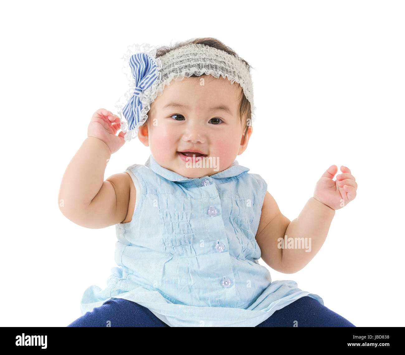 Baby girl feel excited Stock Photo - Alamy
