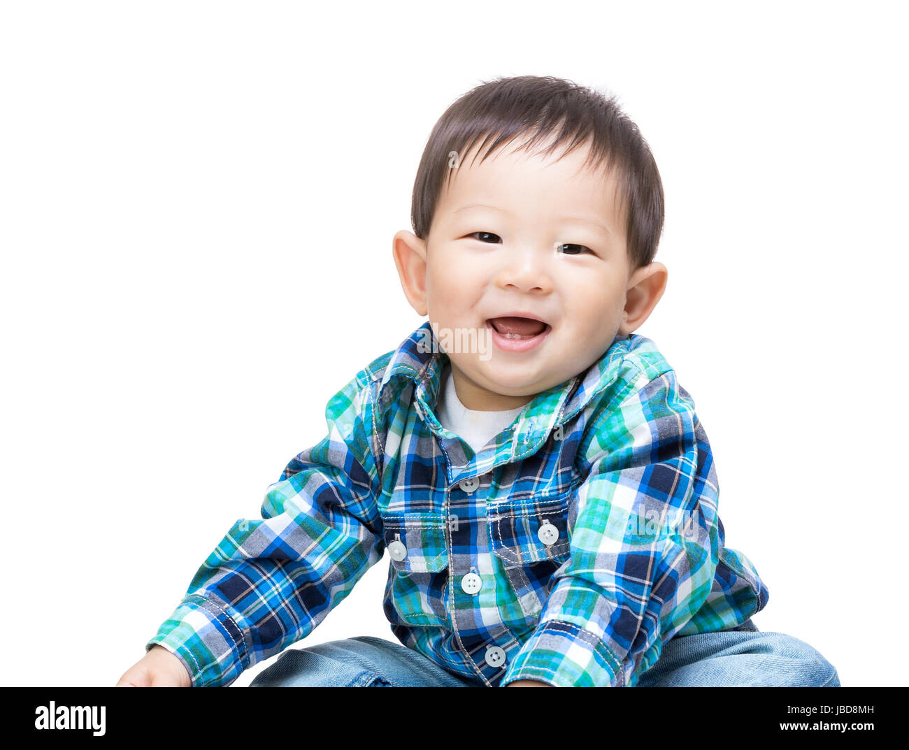 Asian baby boy laugh Stock Photo - Alamy