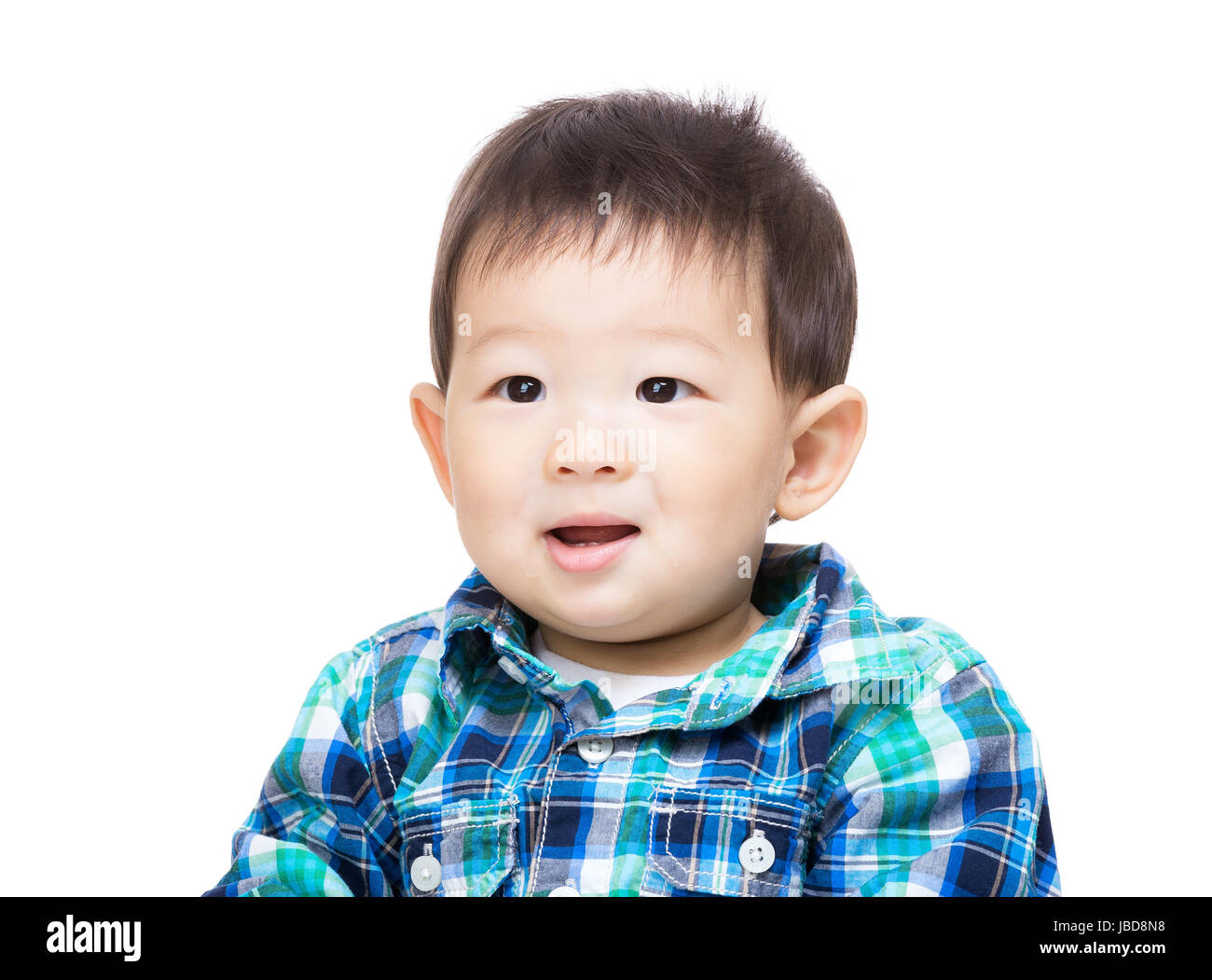 Asian baby boy feeling excited Stock Photo - Alamy