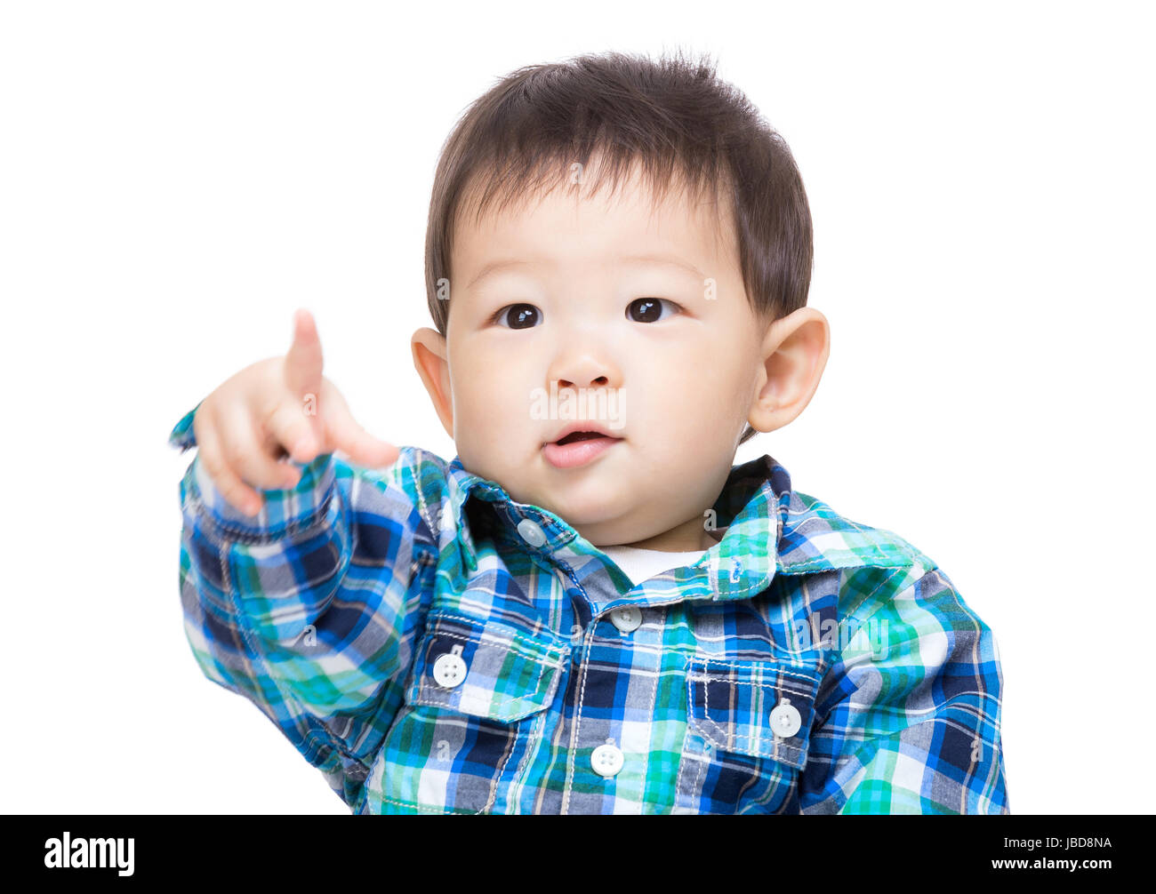 Asian baby boy point front Stock Photo - Alamy