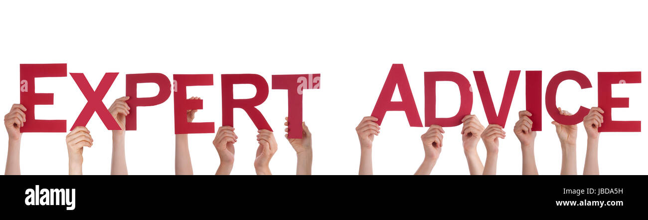 Many People Holding Expert Advice, Isolated Stock Photo - Alamy