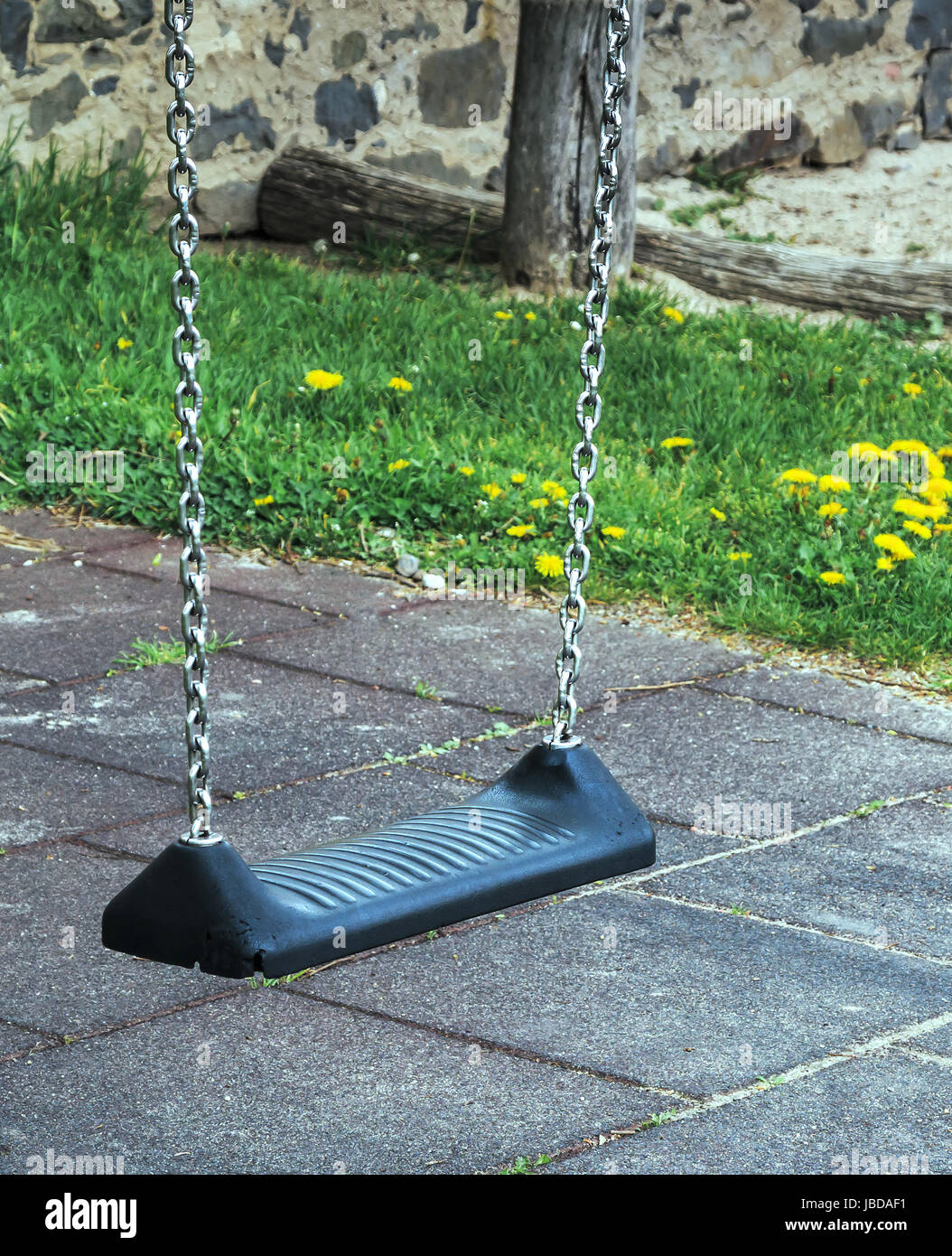 children swing in the park Stock Photo - Alamy
