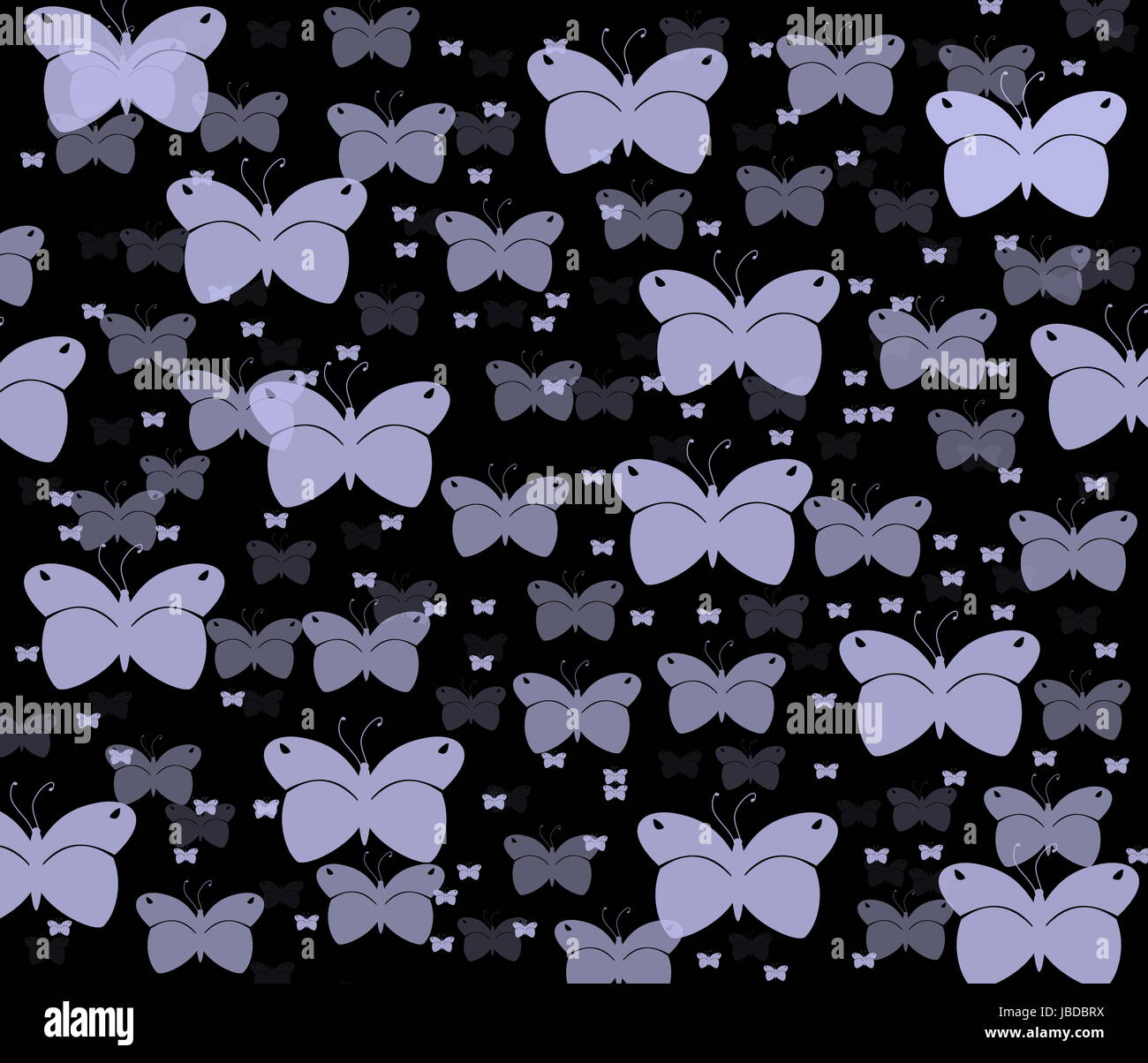 design, pattern of many small single-color butterflies Stock Photo - Alamy