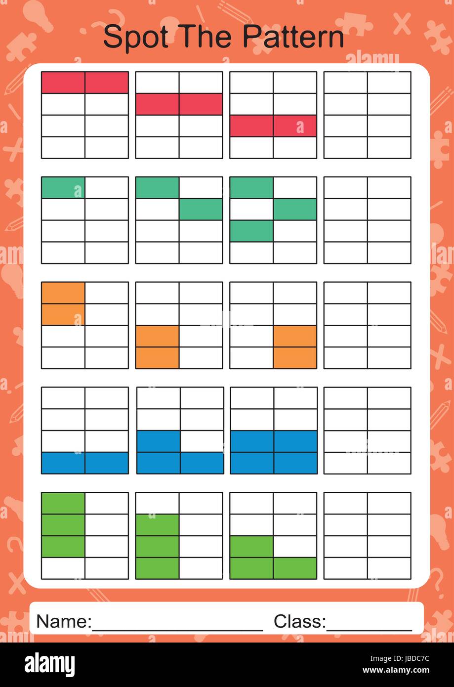 Complete the next pattern, Worksheet for children Stock Vector Image ...