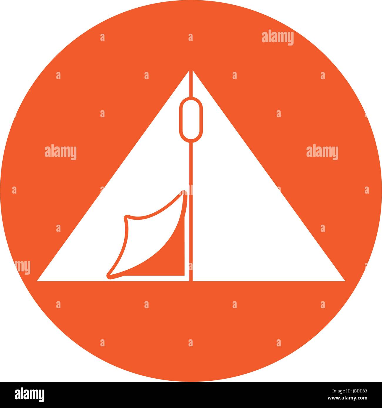 round icon camping tent cartoon Stock Vector Image & Art - Alamy