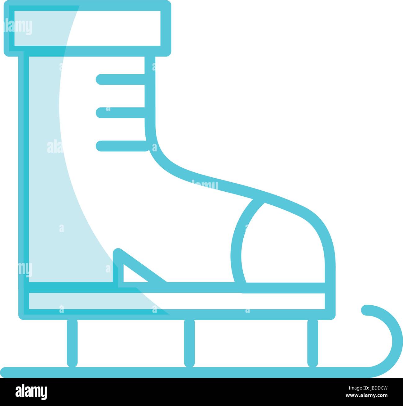 shadow cute ice skate cartoon Stock Vector Image & Art - Alamy