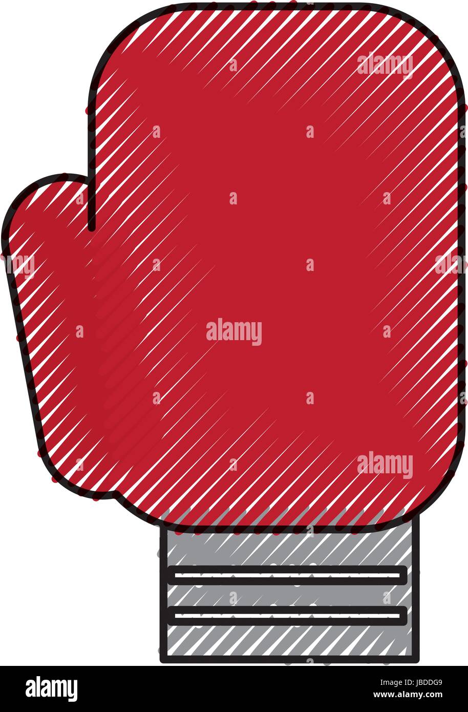scribble Boxin glove cartoon Stock Vector Image & Art - Alamy