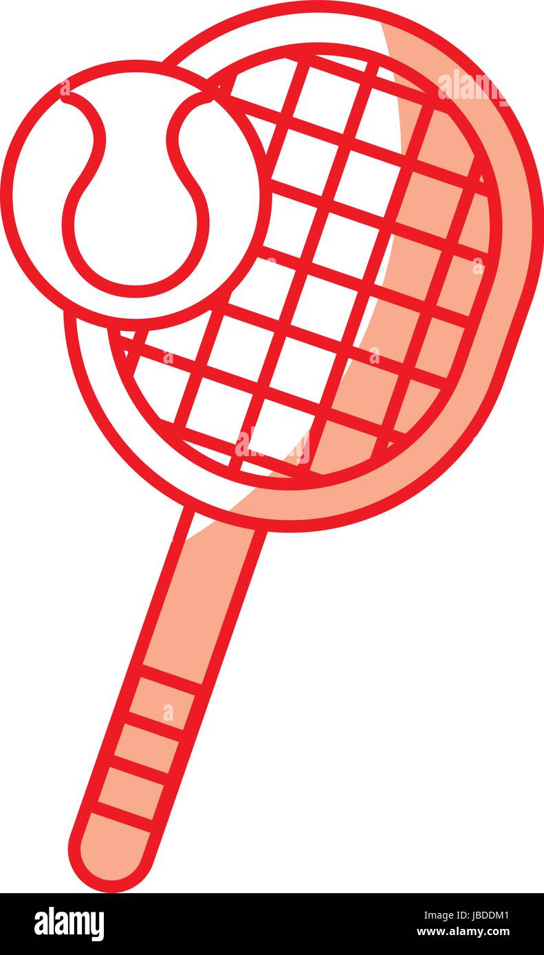 shadow tennis racket and ball cartoon Stock Vector Image & Art - Alamy
