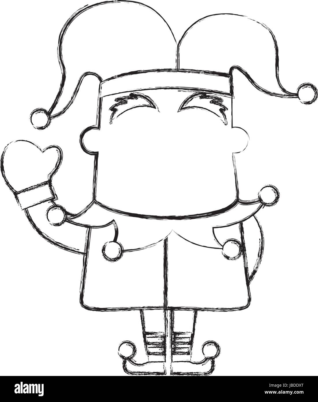 sketch draw jester cartoon vector Stock Vector Image & Art - Alamy