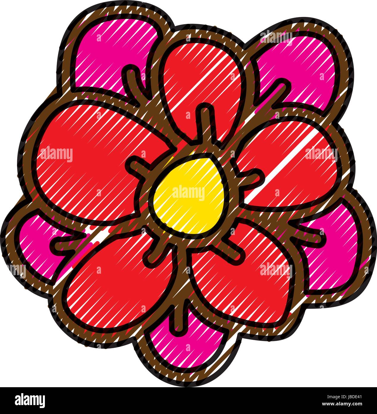 scribble flower cartoon vector Stock Vector Image & Art - Alamy