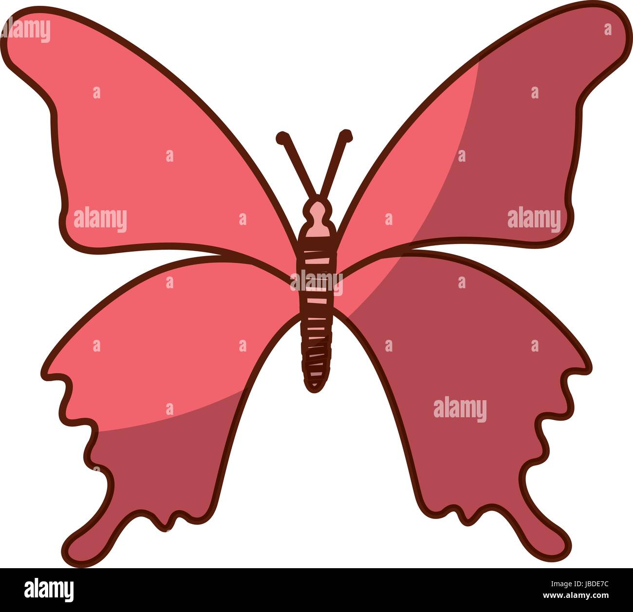 Cute purple butterfly cartoon Stock Vector Images - Alamy