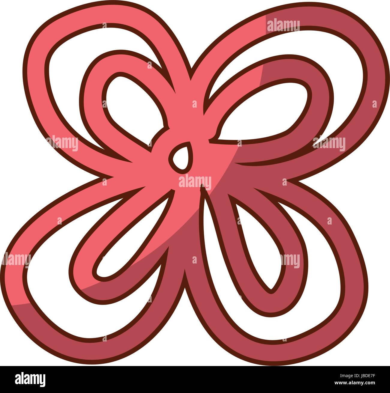 Watercolor flower red cartoon Stock Vector Images - Alamy