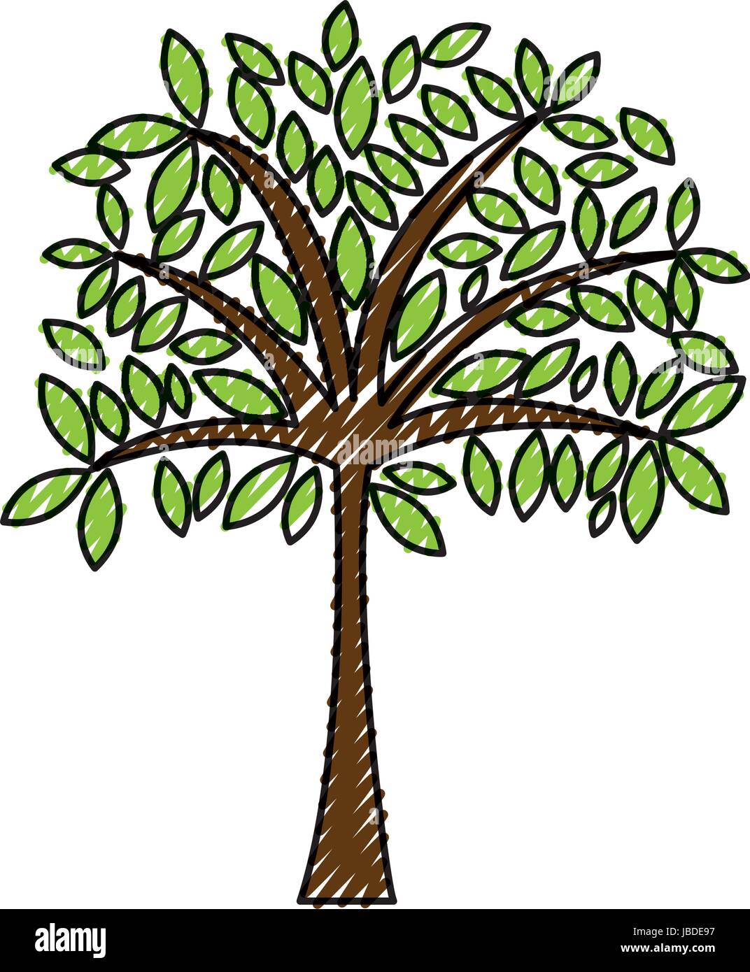 Scribble tree cartoon hi-res stock photography and images - Alamy