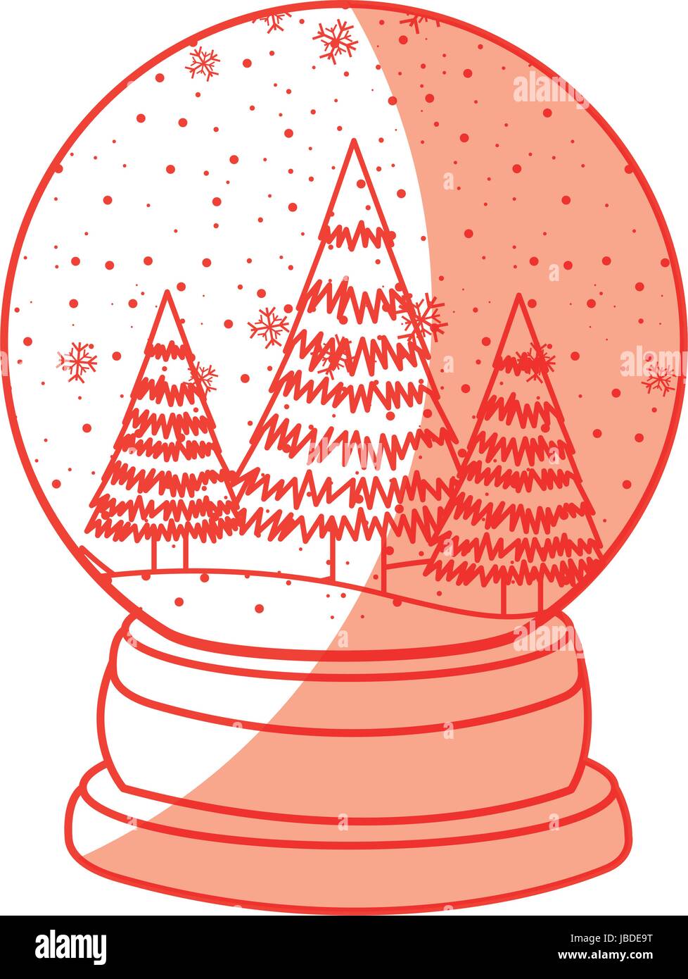 shadow christmas glass snow ball Stock Vector Image & Art - Alamy