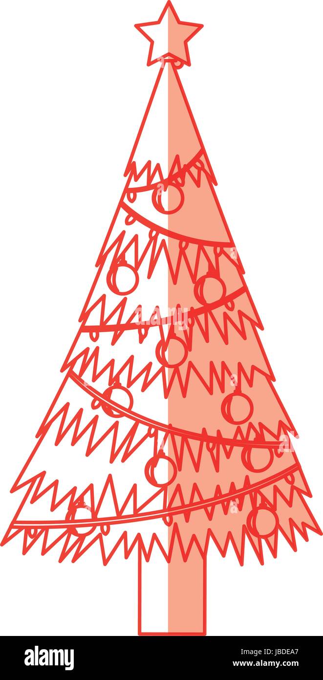 shadow christmas tree cartoon Stock Vector Image & Art - Alamy