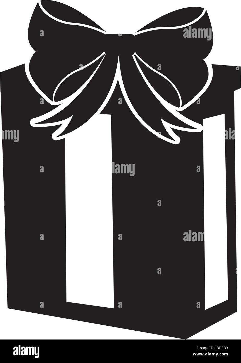 black icon christmas gift cartoon Stock Vector Image & Art - Alamy