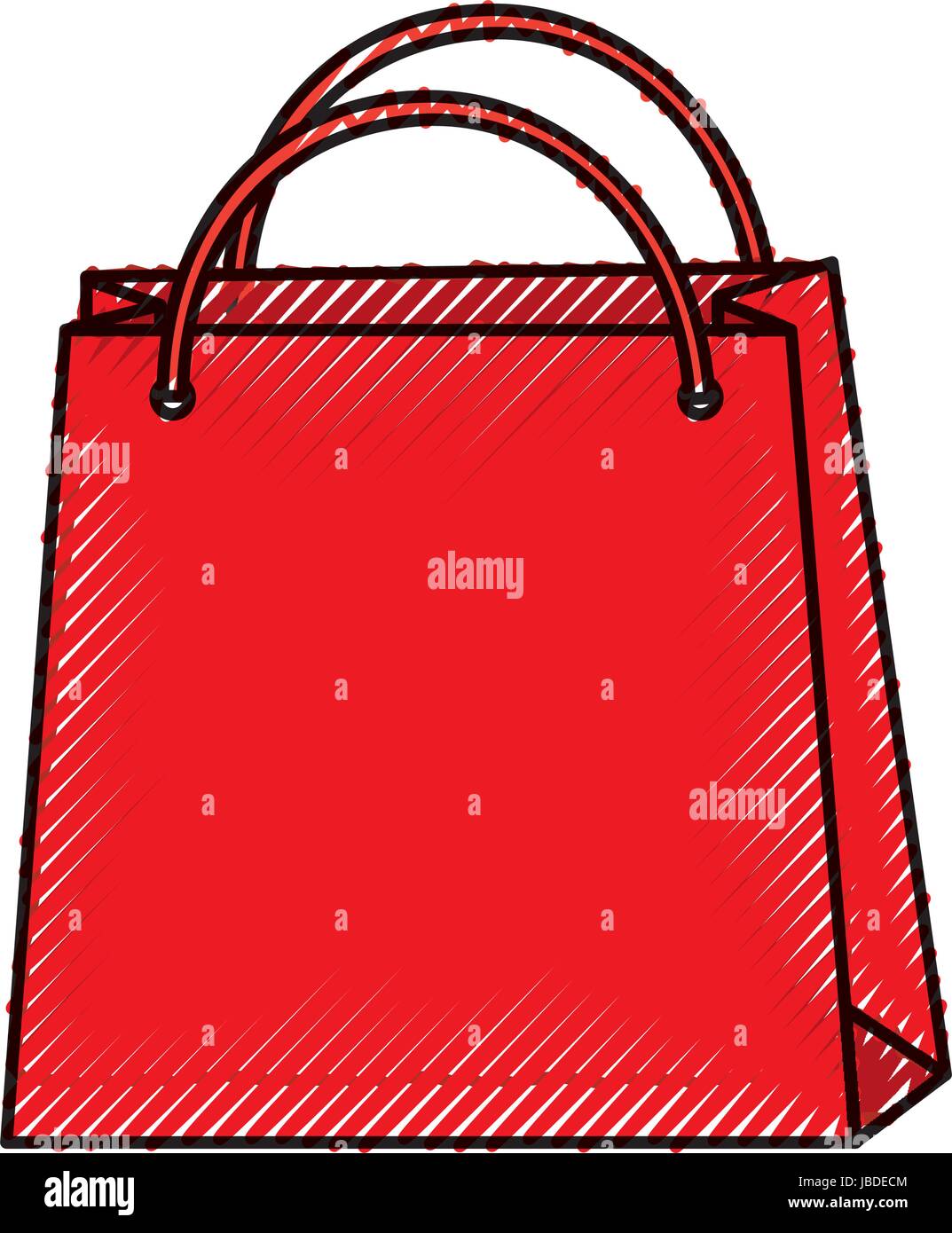 scribble shopping bag cartoon Stock Vector Image & Art - Alamy