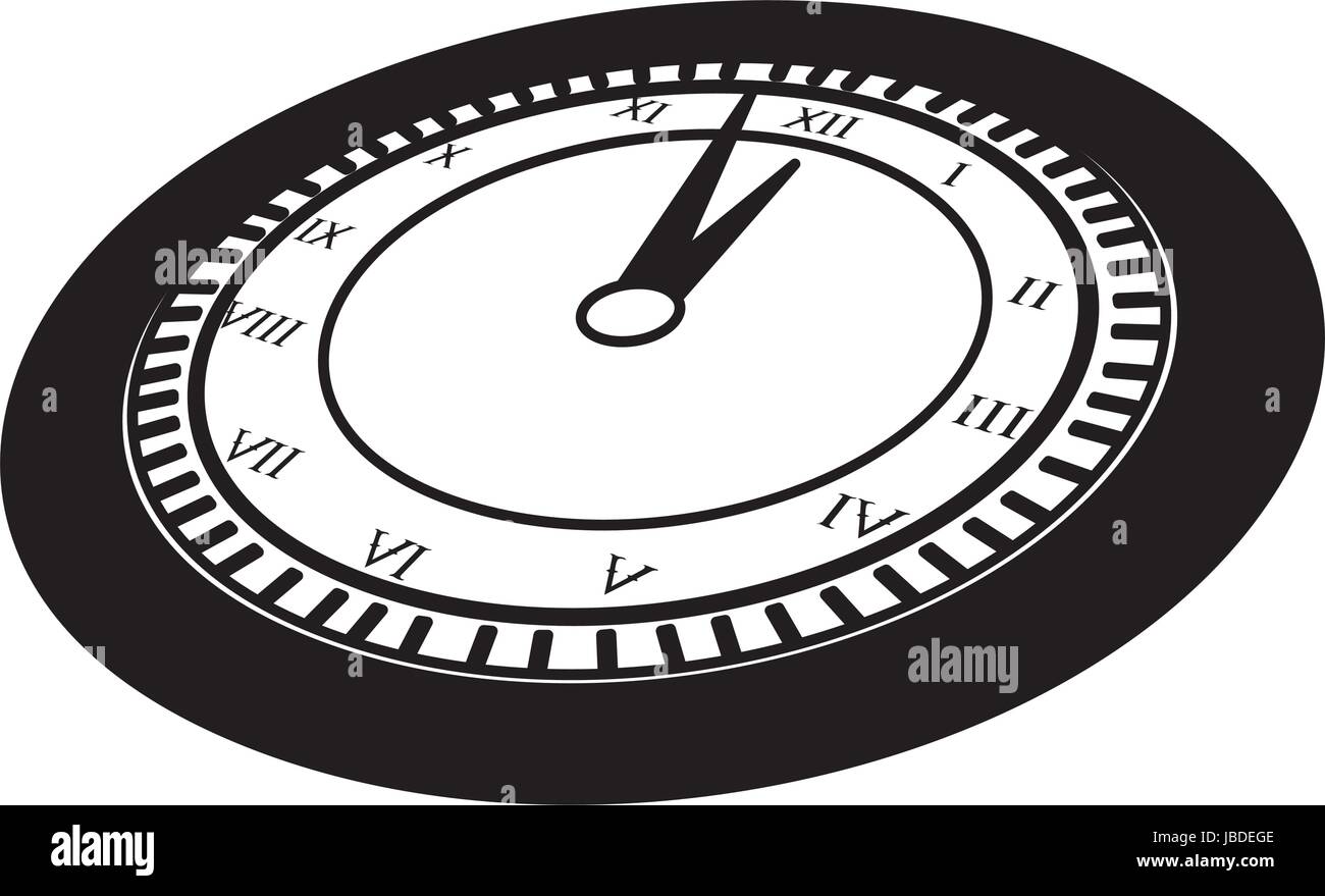 black icon clock cartoon Stock Vector Image & Art - Alamy