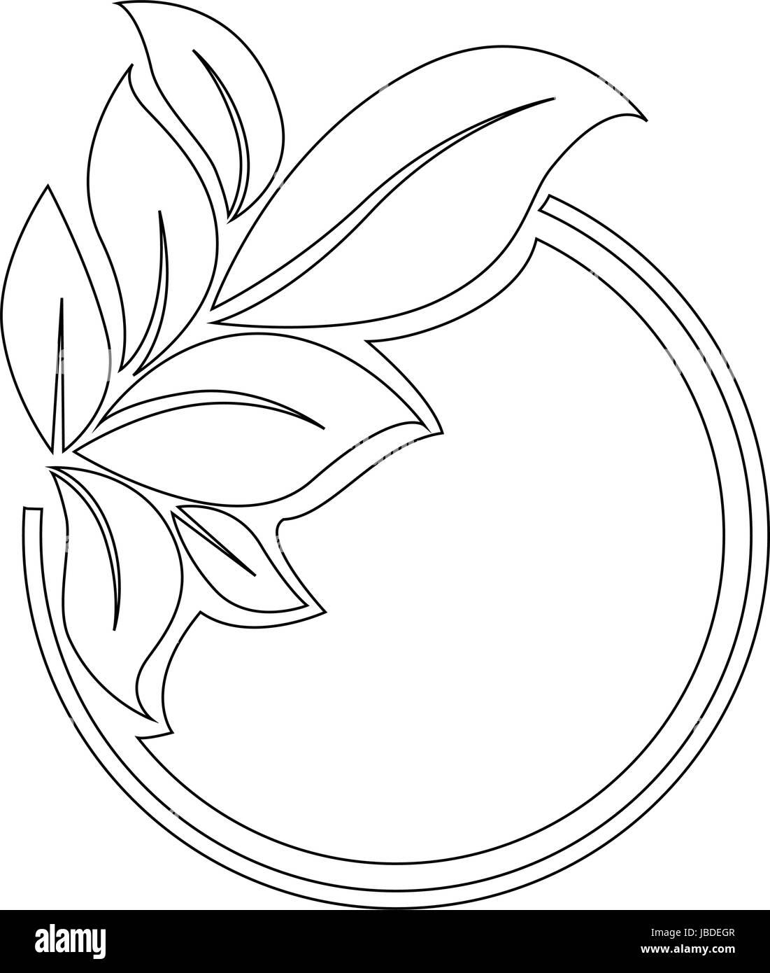 decorative frame with leaves Stock Vector Image & Art - Alamy