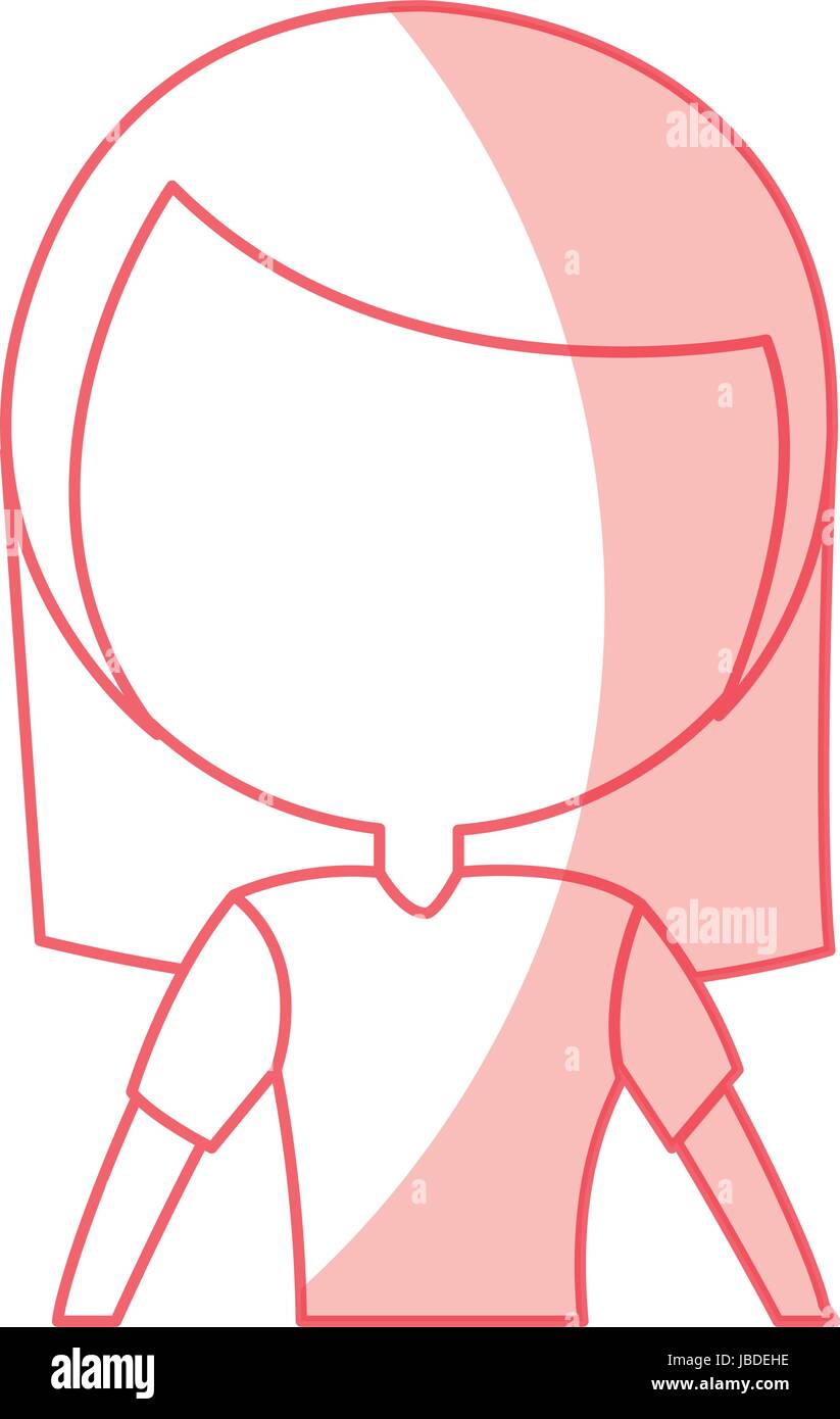 shadow women upperbody cartoon Stock Vector Image & Art - Alamy