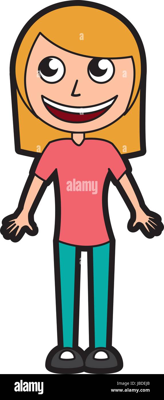 cute blond women body cartoon Stock Vector Image & Art - Alamy