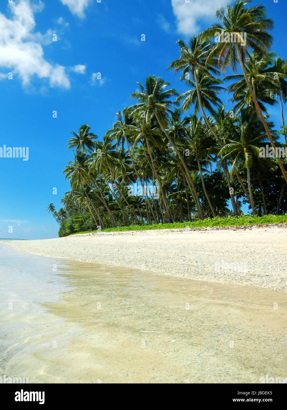 Sandy beach in Lavena village on Taveuni Island, Fiji. Taveuni is the ...